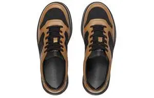 Gucci Gg Embossed Lace Up Sneakers - Camel/black