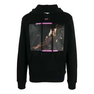 Off-White Caravaggio Print Cotton Hoodie - White
