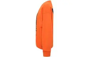 Off-White Orange Graphic Print Long Sleeve Sweatshirt