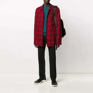 Off-White Ss20 Back Arrows Sketch Plaid Shirts Black