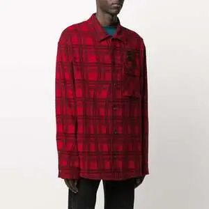 Off-White Ss20 Back Arrows Sketch Plaid Shirts Black