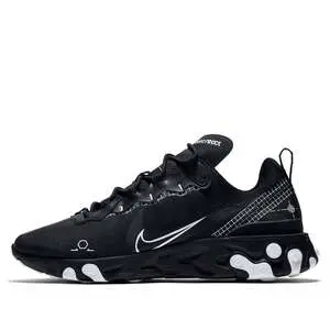 Nike React Element 55 'reverse Schematic' Sneakers - Black