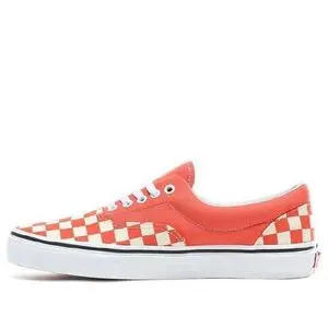 VANS Era Checkerboard Low Top Sneakers - White/orange