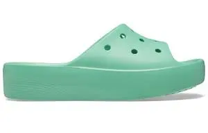 CROCS Classic Platform Slide Sandals - Green