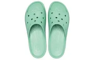 CROCS Classic Platform Slide Sandals - Green