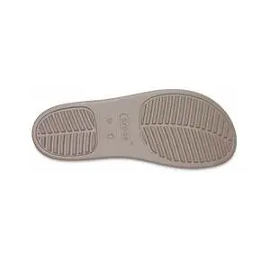 CROCS Brooklyn Ankle Strap Wedge Sandals - Cream White/brown