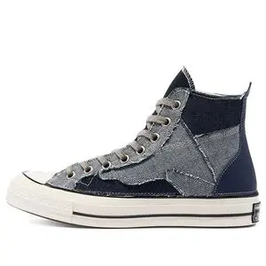CONVERSE Chuck 70 Hi Denim Patchwork Sneakers - Blue/grey