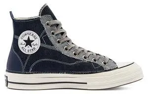 CONVERSE Chuck 70 Hi Denim Patchwork Sneakers - Blue/grey