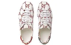 Gucci Ace Gg Print Sneakers - White