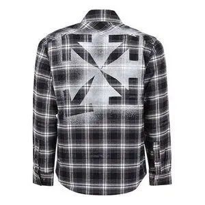 Off-White Arrow Printing Plaid Long Sleeves Shirt