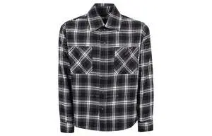 Off-White Arrow Printing Plaid Long Sleeves Shirt