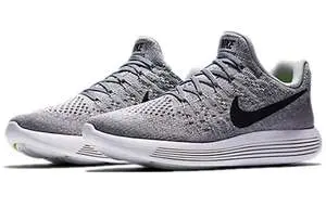 Nike Lunarepic Flyknit 2 Athletic Sneakers - Grey/white