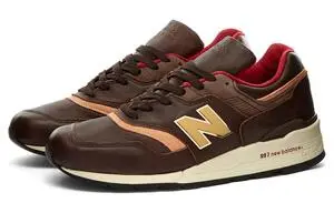 NEW BALANCE 997 Leather Athletic Sneakers - Brown