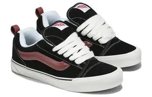 VANS Knu-skool Lace-up Sneakers - Black/port
