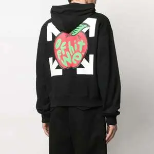 Off-White Ss21 Pattern Hooded Long Sleeves Loose Fit