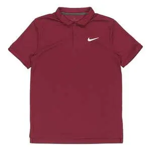 Nike Training Sports Quick Dry Breathable Short Sleeve Polo Shirt Red - Wine Red