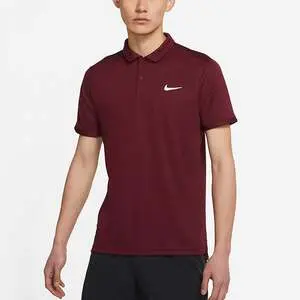 Nike Training Sports Quick Dry Breathable Short Sleeve Polo Shirt Red - Wine Red