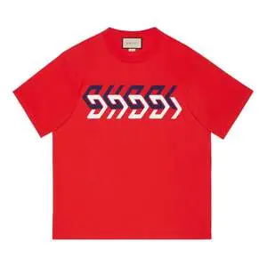 Gucci Ss22 Cotton Jersey T-shirt With Mirror Print 'red