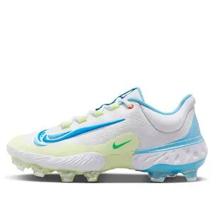 Nike Alpha Huarache Elite 4 Low Mcs - White/aquarius Blue/barely Volt