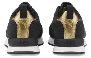 PUMA R78 Raw Metallics Low Top Sneakers - Black/gold