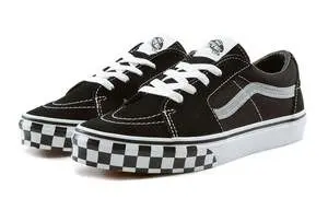 VANS Sk8-low Sidestripe Sneakers - Black/white/grey