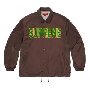 Supreme Supreme Spellout Coaches Jacket Brown