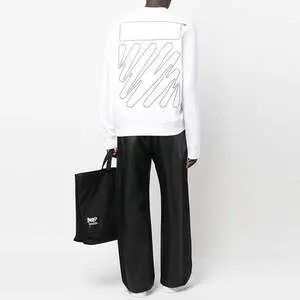 Off-White Logo Print Long Sleeve Pullover