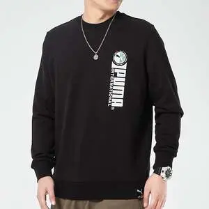 PUMA Alphabet Printing Sports Round Neck Pullover