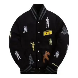 Kith X Star Wars Golden Bear Varsity Jacket - Black