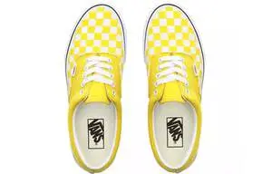 VANS Era Checkerboard Lace-up Sneakers - Yellow/white