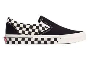 VANS Classic Slip-on Sidewall Check Sneakers - Black
