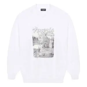 Balenciaga Venezia Print Crew Neck Sweater - White/grey