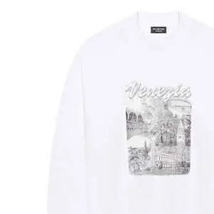 Balenciaga Venezia Print Crew Neck Sweater
