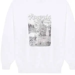 Balenciaga Venezia Print Crew Neck Sweater