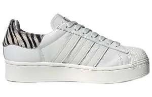 Adidas Superstar Bold Platform Sneakers With Animal Print Heel Patch