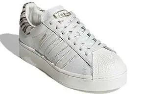 Adidas Superstar Bold Platform Sneakers With Animal Print Heel Patch