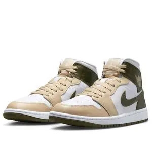 JORDAN 1 Mid "military Drab - White/rattan/medium Olive