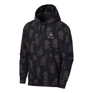 JORDAN X A Ma Maniere All Over Print Fleece Hoodie - Black/medium Ash