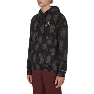 JORDAN X A Ma Maniere All Over Print Fleece Hoodie - Black/medium Ash