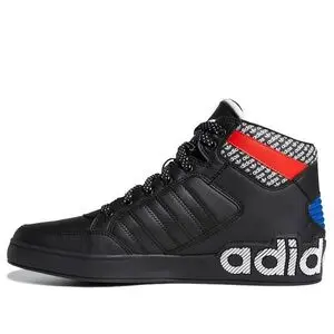 Adidas Hard Court High Top Sneakers With Overbranding - Black