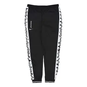 Nike X Acronym Crossover Contrasting Colors 3d Side Bundle Feet Sports Pants/trousers/joggers Us Edition Black - Black/white