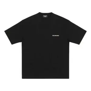 Balenciaga Logo T-shirt Medium Fit - Black