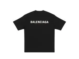 Balenciaga Logo T-shirt Medium Fit - Black