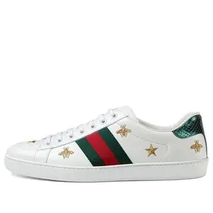 Gucci Ace Embroidered Bees And Stars Sneakers - White