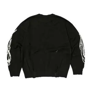 THUG CLUB Chrome Skull Knit Sweater