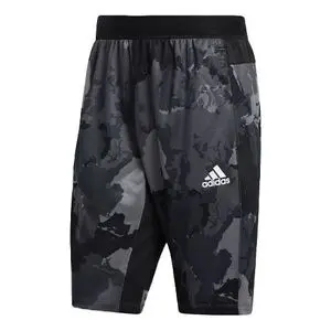 Adidas Camouflage Print Training Shorts - Light Gray