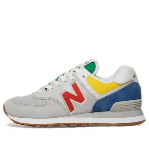 NEW BALANCE Staud X 574 "rain Cloud Team Red" Sneakers - Gray/red/green