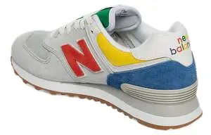 NEW BALANCE Staud X 574 "rain Cloud Team Red" Sneakers - Gray/red/green