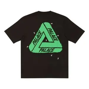PALACE Fly Tshirt Green Triangle Logo Short Sleeve - Black