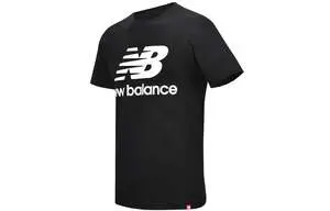 NEW BALANCE Cotton Leisure T-shirt Asia Sizing 'black - Black/white